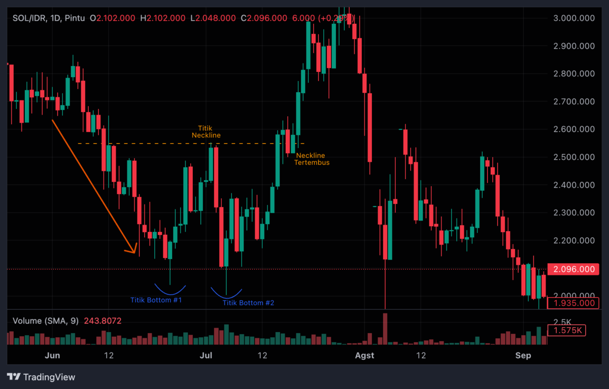 What is Double Bottom Pattern? - Pintu Academy