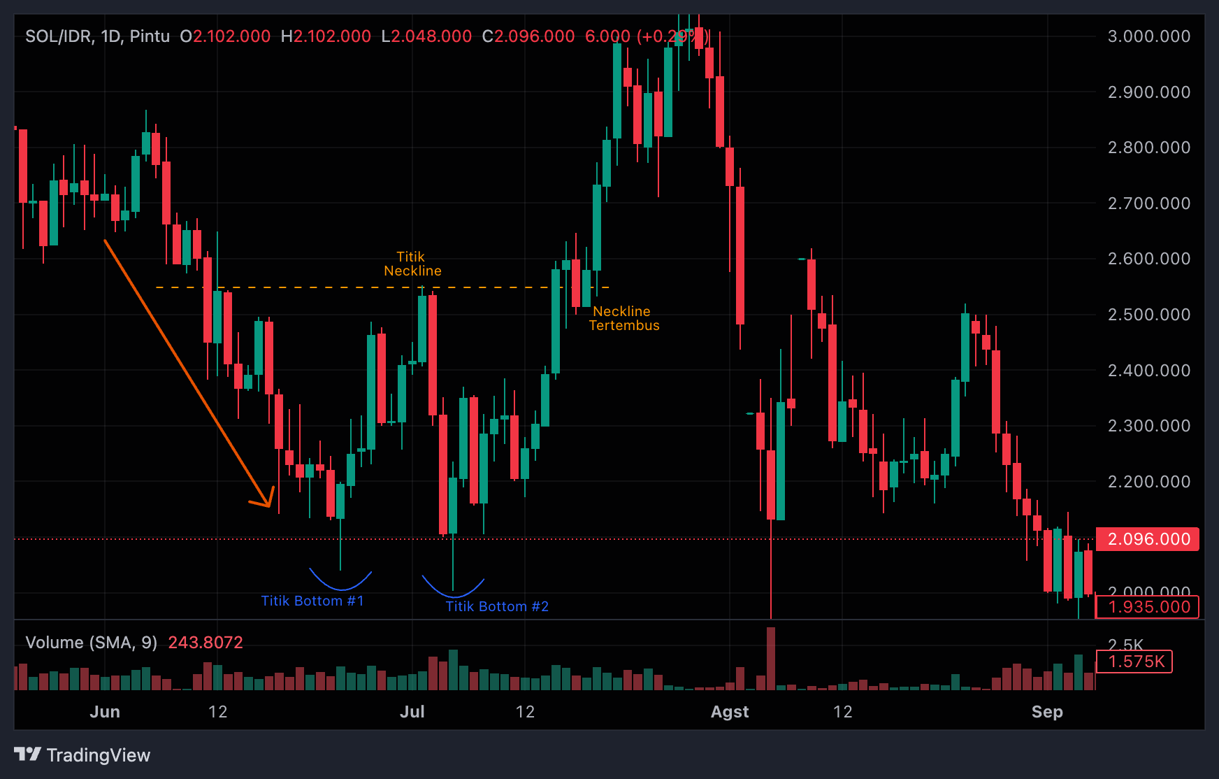 Apa itu Pola Double Bottom? - Pintu Academy